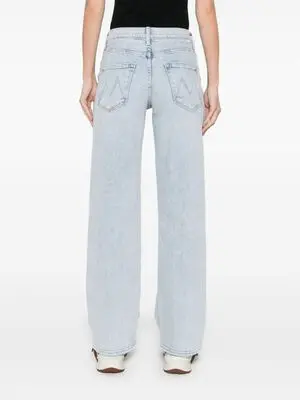 MOTHER The Spinner Zip Sneak Jeans - Blue