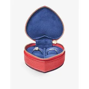 ASPINAL OF LONDON Branded Heart-shaped Leather Ring Box