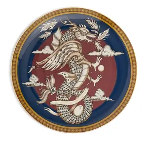 La DoubleJ Dragon Decorative Plate - Midnight