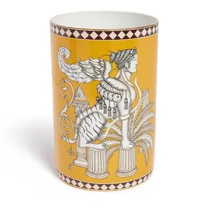 La DoubleJ Sphynx Pillar Vase - Saffron