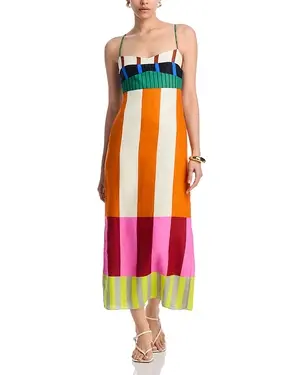 CALA DE LA CRUZ Paloma Printed Linen Dress - Bengal Multi