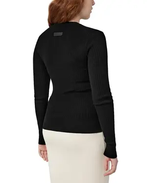 Canada Goose Georgian Slim Crewneck Wool Sweatshirt - Black