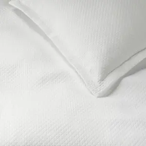 SFERRA Rombo Cotton Diamond Matelasse, Standard Sham - White