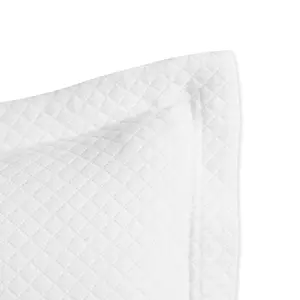 SFERRA Rombo Cotton Diamond Matelasse, Standard Sham - White