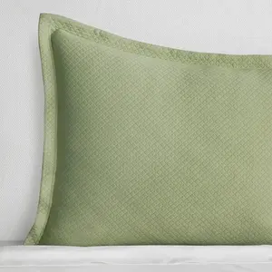 SFERRA Rombo Cotton Diamond Matelasse, Standard Sham Willow