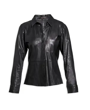 AS By DF La Nuit Recycled Leather Blouse