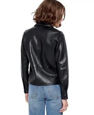 AS By DF La Nuit Recycled Leather Blouse