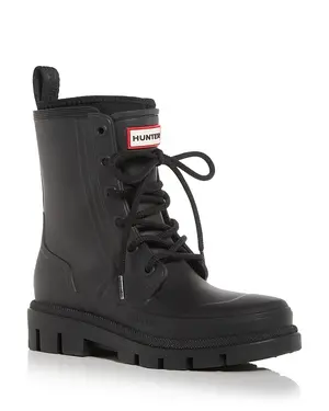 Hunter Diana Lace-up Boots - Black