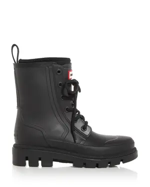 Hunter Diana Lace-up Boots - Black