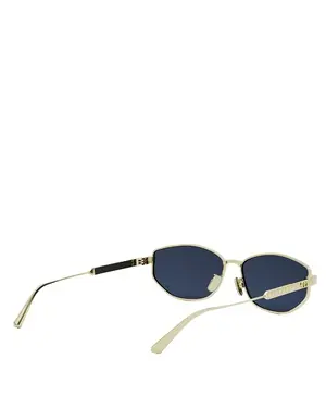 Dior Geometrical Sunglasses, 57mm - Gold/blue