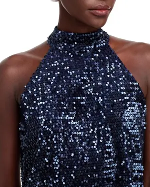 KOKO + MASON Sequin Halter Top