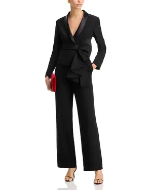 Aidan Mattox Bow Trim Jumpsuit