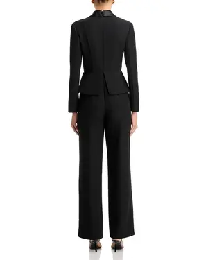 Aidan Mattox Bow Trim Jumpsuit