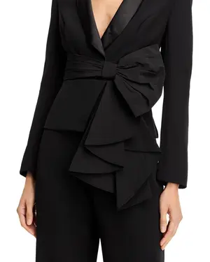 Aidan Mattox Bow Trim Jumpsuit