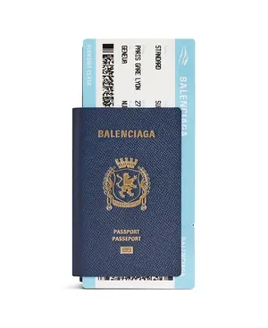 Balenciaga Passport Long Wallet 1 Ticket - Passport Blue