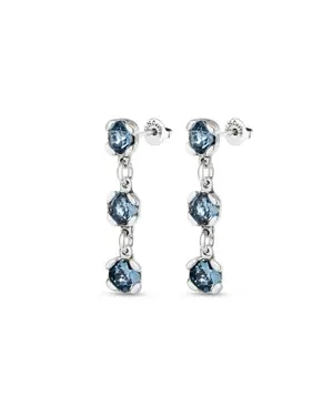 UNODE50 Sterling Plated Crystal Drop Earrings