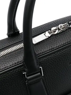 BOSS Grained Leather Document Case With Logo Detail