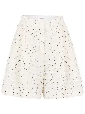 Nina Ricci Pleated Tweed Shorts