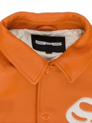 SP5DER Logo-patch Varsity Jacket - Orange