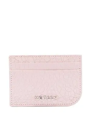 Alexander McQueen Cracked-effect Cardholder - Pink