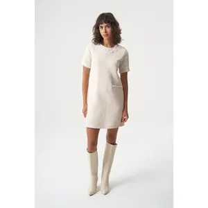 MIZALLE Tvit Stone Dress - Ecru