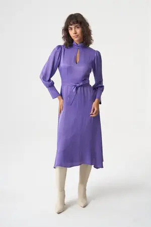 MIZALLE Woven Satin Midi Dress
