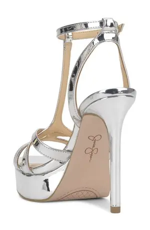 Jessica Simpson Sippete T-strap Platform Sandals - Silver