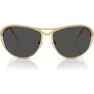SWAROVSKI 59mm Pilot Sunglasses - Gold