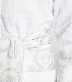 Versace Baroque Bath Robe - White