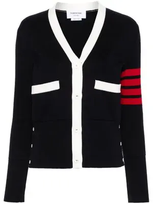 THOM BROWNE Thom Browne V-Neck Cotton Cardigan