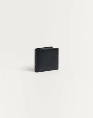 Valentino Garavani Rockstud Wallet In Grainy Calfskin