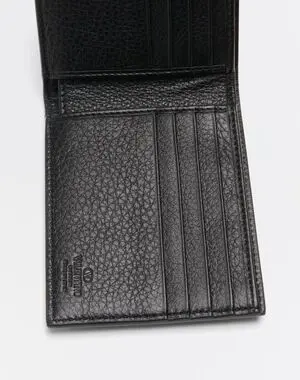 Valentino Garavani Rockstud Wallet In Grainy Calfskin