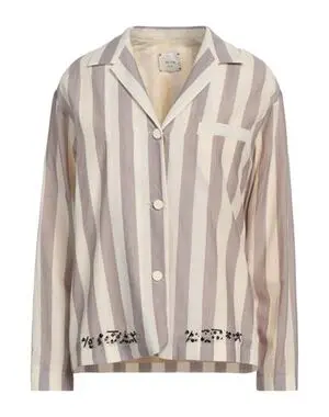 ALYSI Striped Cotton Jacket