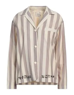 ALYSI Striped Cotton Jacket