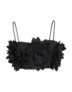 SHIRTAPORTER Floral Appliquéd Crop Top