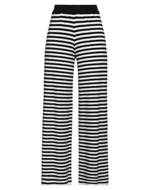 VICOLO Striped Straight-leg Trousers - White