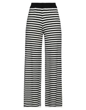 VICOLO Striped Straight-leg Trousers - White