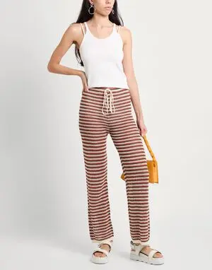 VICOLO Striped Knitted Pants - Green