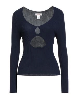 KONTATTO Ribbed Knit Viscose Blend Sweater - Blue