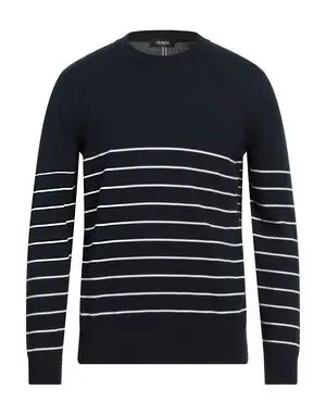 MASQ 39 Striped Lightweight Knit Sweater - Blue