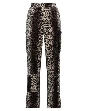 5 PROGRESS Leopard Print Velvet Cargo Pants