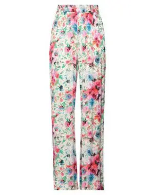 KAOS Wide-leg Floral-print Pants - Ivory
