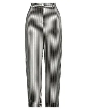 SHIRTAPORTER Striped Wide-leg Pants - Black