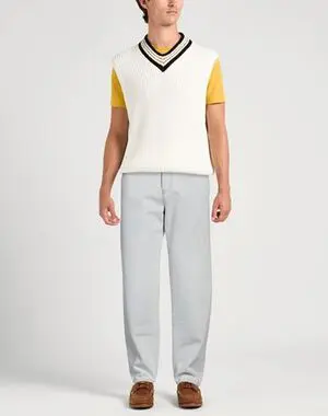 DIESEL® Straight-leg Jeans With Leather Trims