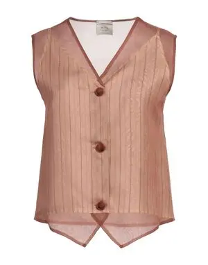 ALYSI Tailored Striped Organza Vest