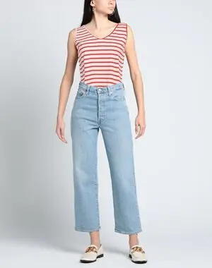 SHIRTAPORTER Striped Jersey Top - Red