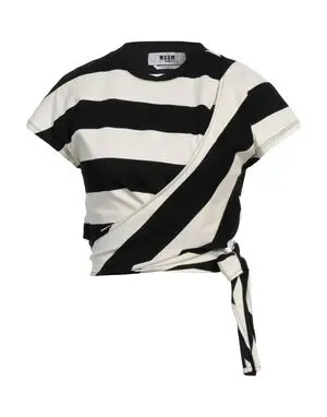 MSGM Striped Cotton T-shirt - Ivory