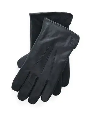 Polo Ralph Lauren Sheepskin Touch Screen Gloves Gloves Size Sheepskin, Wool, Nylon - Black