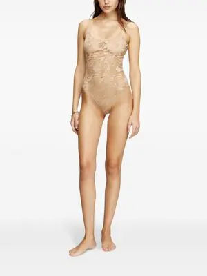 DIESEL® Lace Bodysuit With Oval D Logo Plaque
