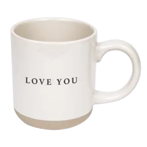 SWEET WATER DECOR Stoneware Quote Coffee Mug - Love You